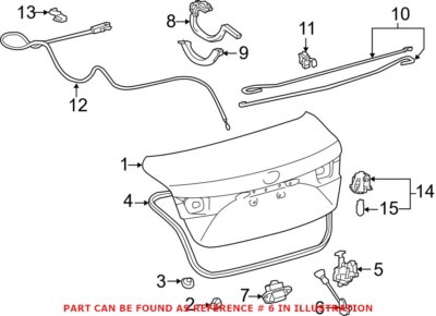 Genuine OEM Rear Deck Lid Striker for Toyota 6462106030 | eBay