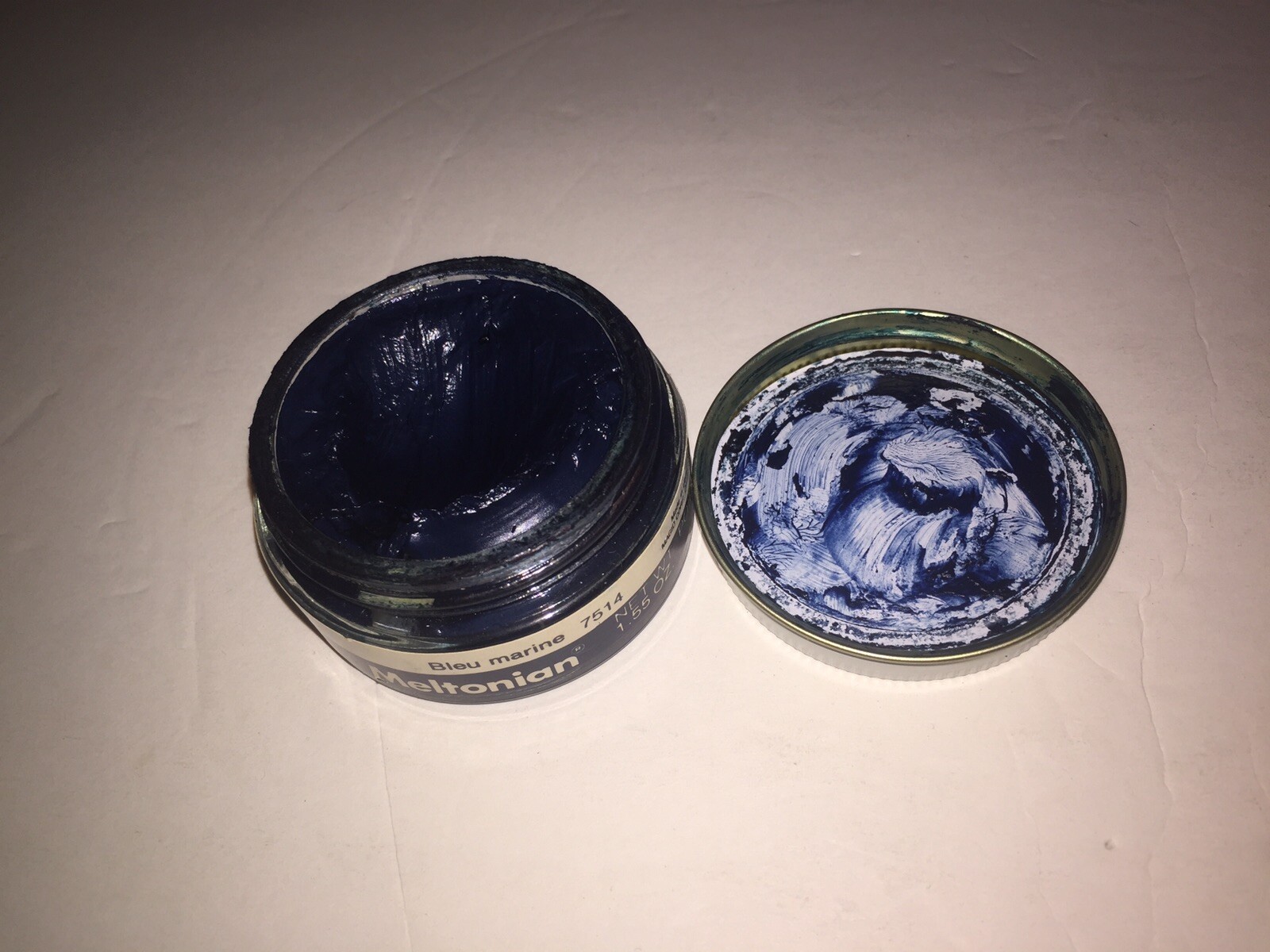 NAVY BLUE Color Boot & Shoe CREAM POLISH Leather MELTONIAN 7514 Bleu ...