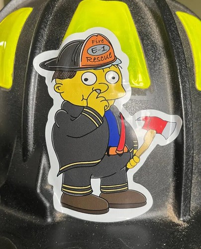 Ralph Wiggum Firefighter - Simpsons - Vinyl Decal Sticker x2 | eBay