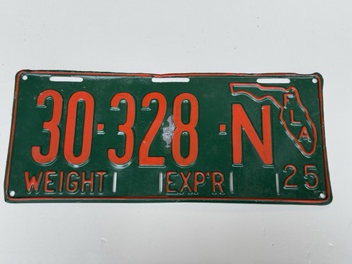 1925 Florida Trailer Plate | eBay