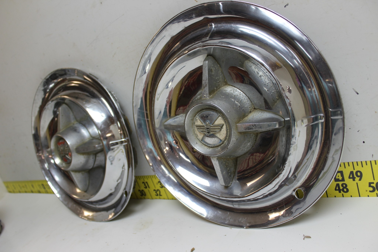 Used OEM Mopar Set of 2 15" Spinner Hub Caps 1955-56 Dodge Lancer (4157 ...
