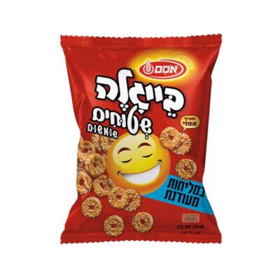 Israeli Pretzel Beigale Flat By Osem Salt & Sesame Snack Kosher 300gr ...
