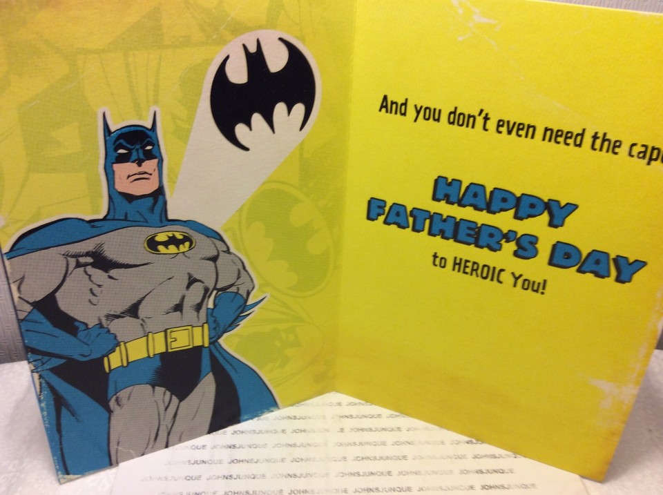 HALLMARK BATMAN FATHER’S DAY CARD New w/Envelope "Strength Intelligence ...