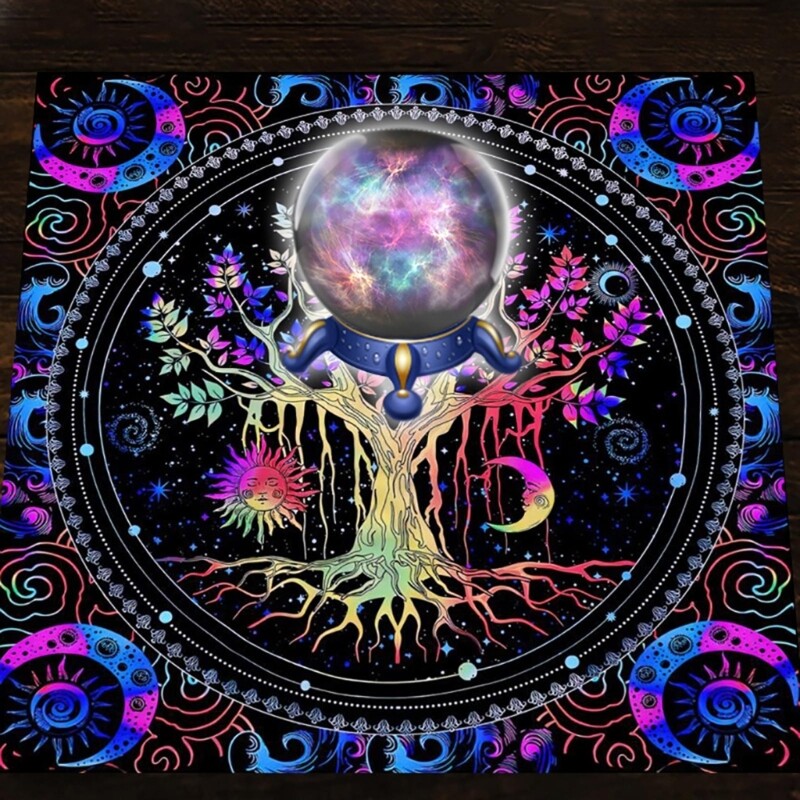 Square Flannelette Tarot Altar Cloth Board Game Pad Astrological Pad ...