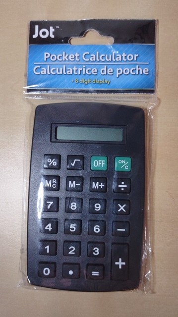 8 DIGIT Display Pocket Calculator by JOT Pink for sale online | eBay