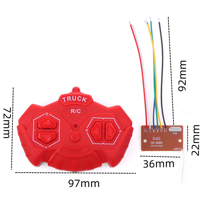 2.4G Four-way Remote Control Module 4CH RC Remote Control Transmitter ...