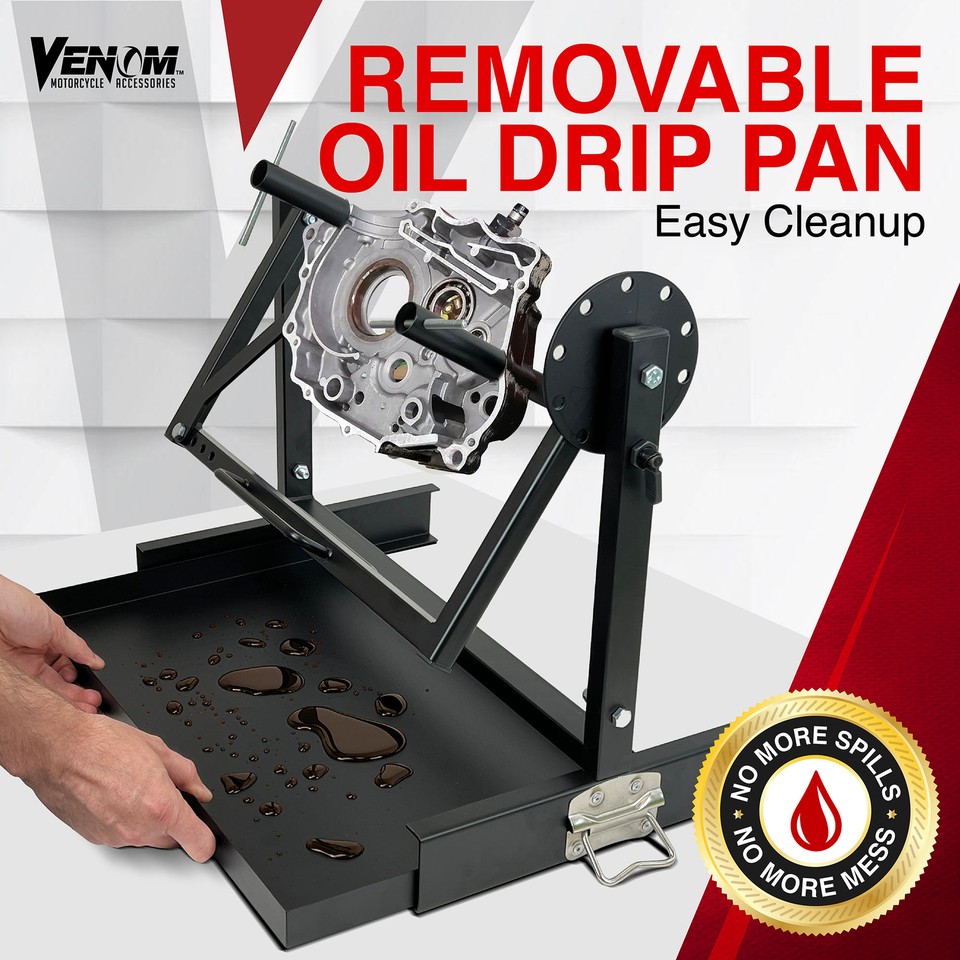 Compact Engine Lift W/ Oil Drip Pan Compatible With Motorcycle, Atvs ...