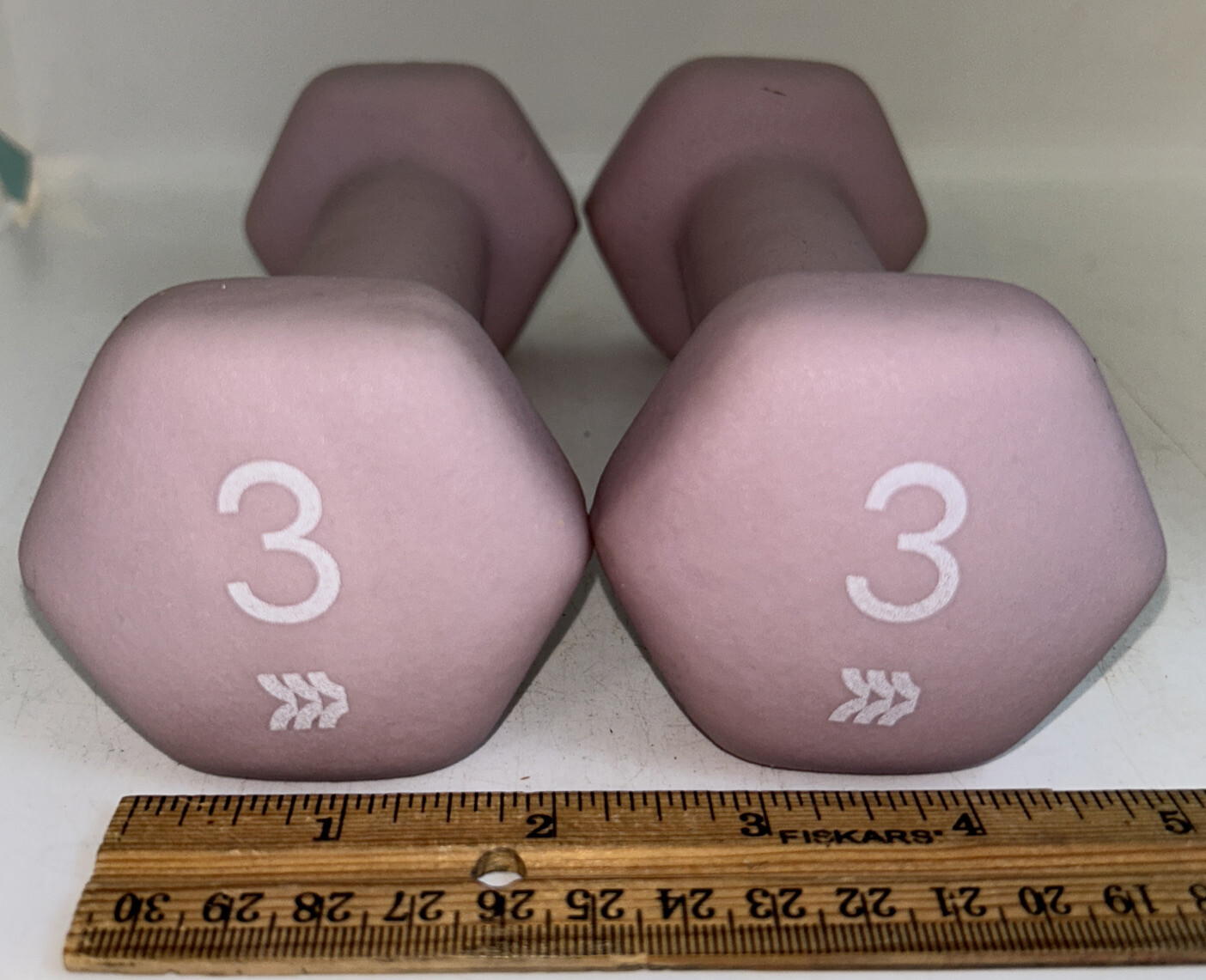 Neoprene Coated Hex Dumbbell Weights 3 Pound Neon Pink CAP Pair Set of ...