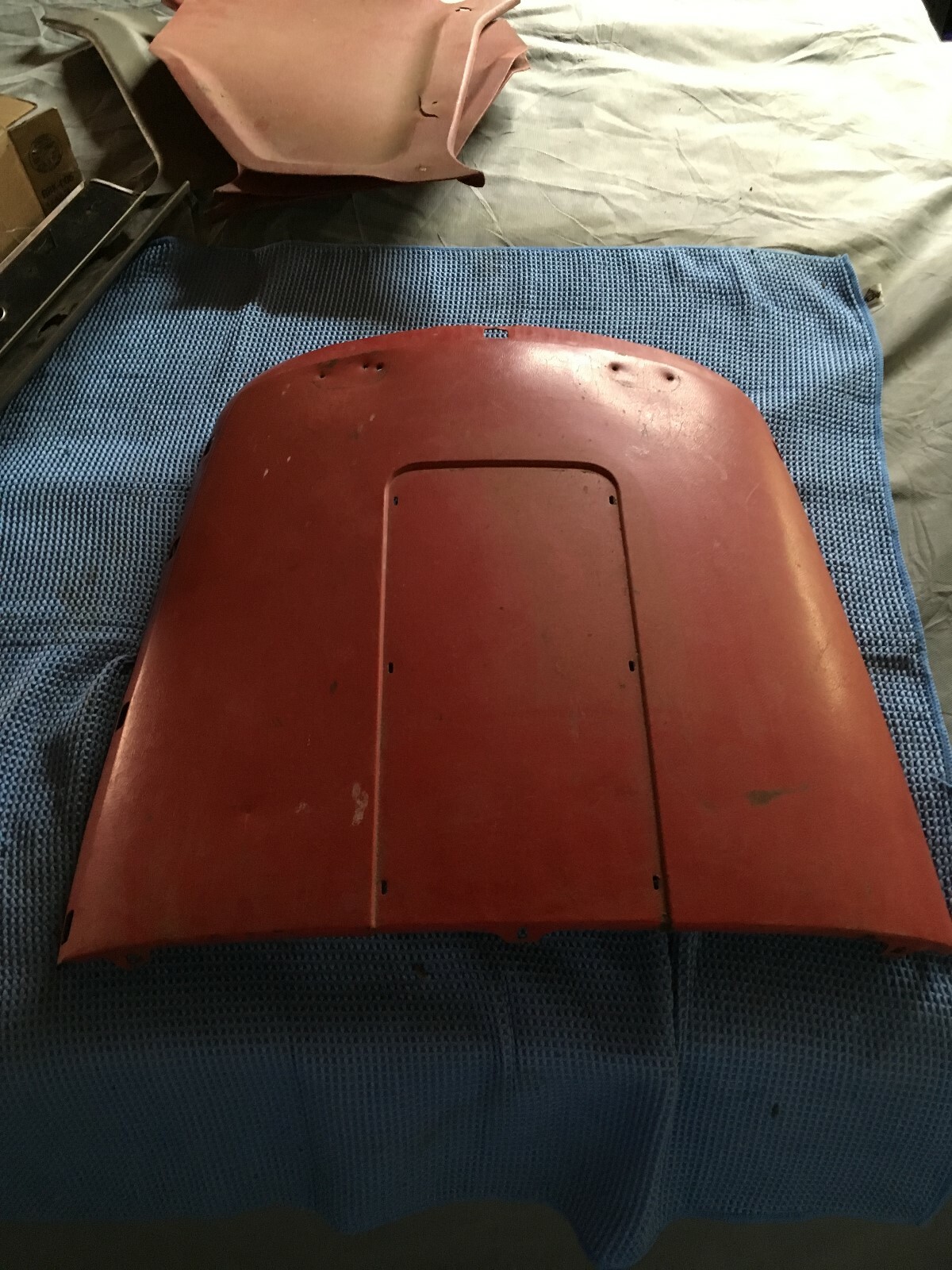 1964 65 66 FORD GALAXIE THUNDERBIRD METAL BUCKET SEAT BACKS RED PAIR ...