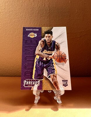 2016-17 Panini Threads #211 Brandon Ingram Rookie Card Leather Style ...