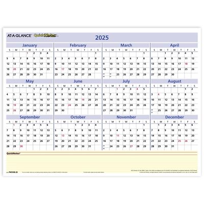 2025 Reversible Wall Calendar 16x12 Erasable Planning QuickNotes Yearly ...