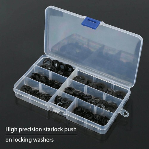 260PCS Star Lock Push on Washers Clips Nuts Fasteners Retainer ...