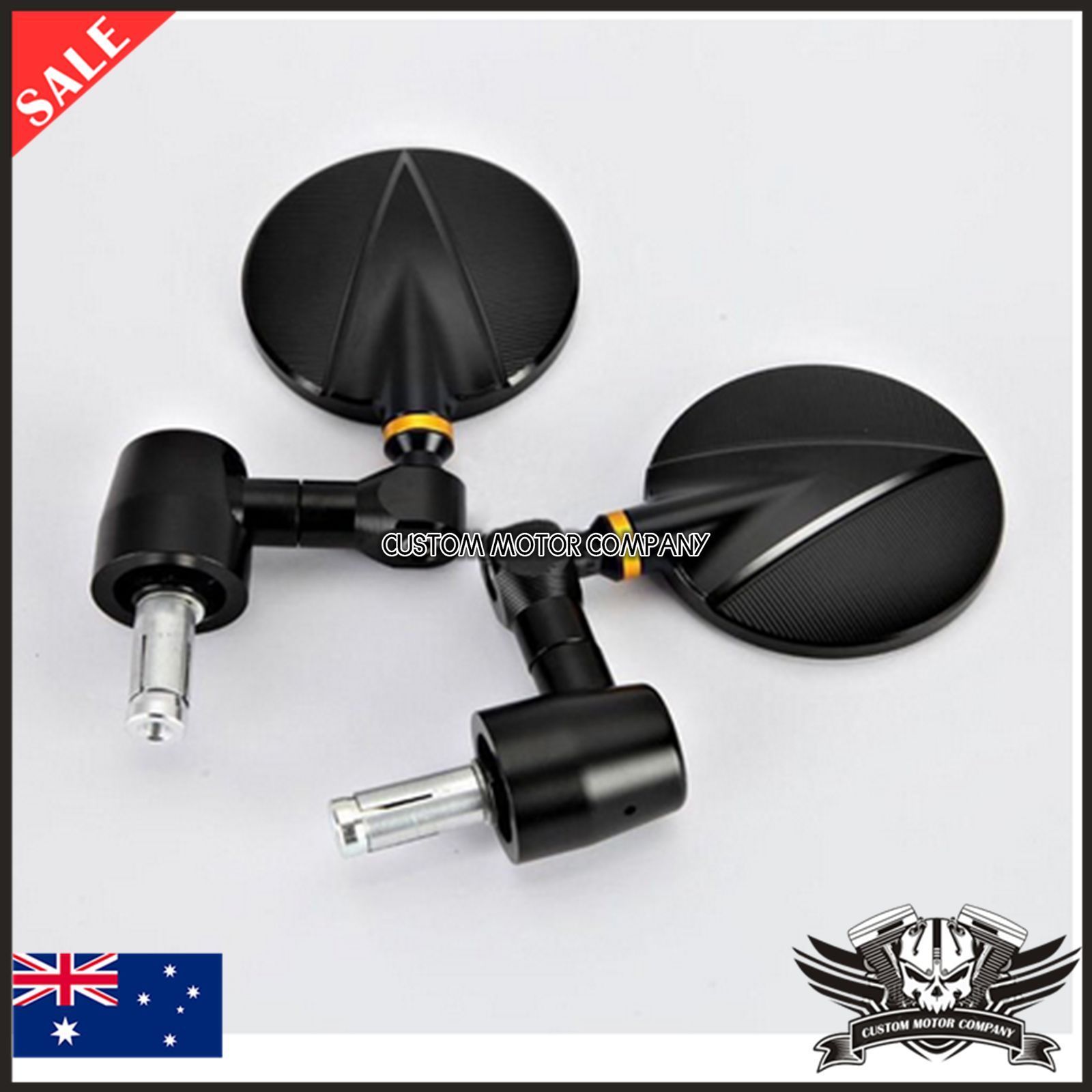 3" CNC Imola Style Black Side Bar End Mirrors Triumph SPEED TRIPLE 1050 ...