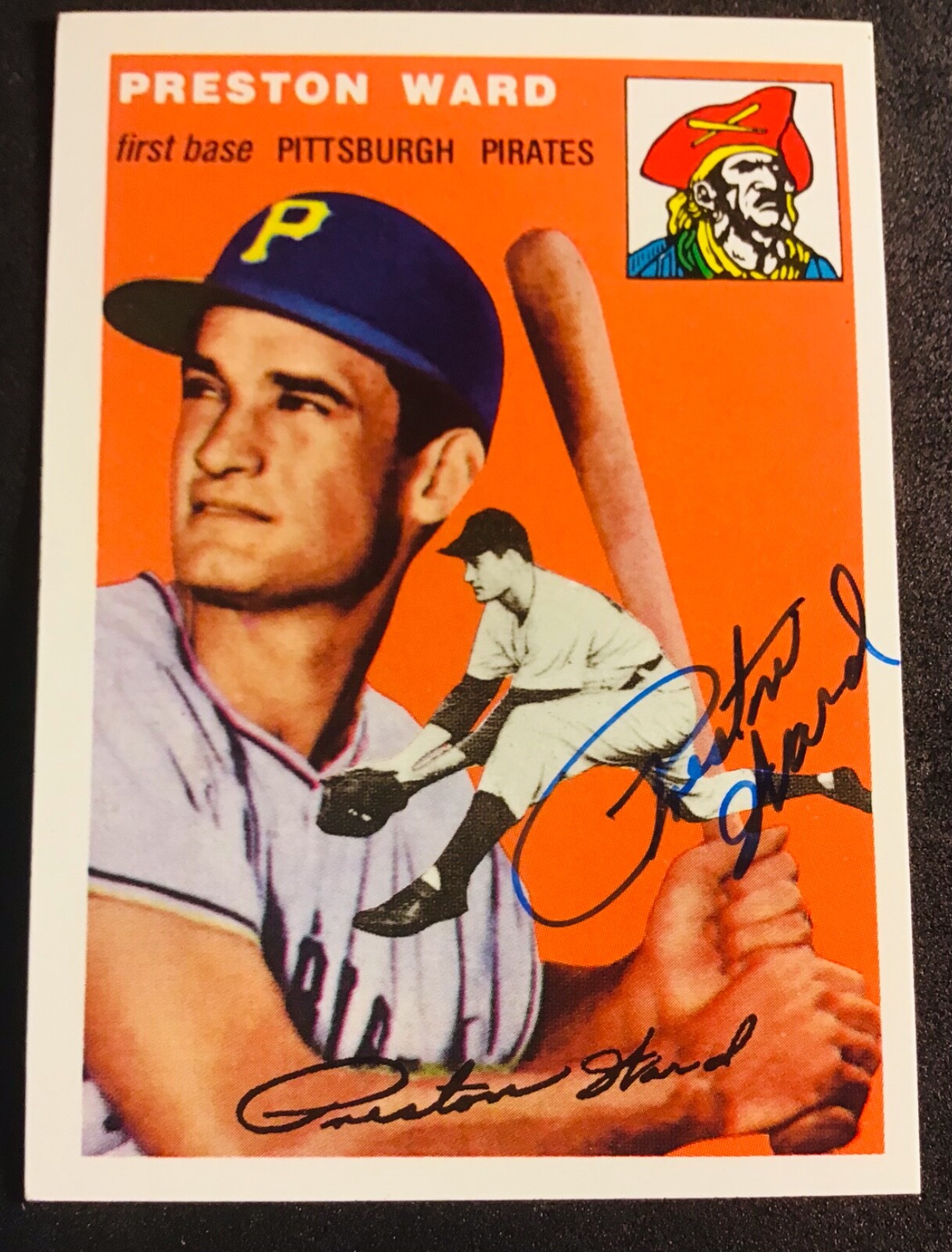 Pittsburgh Pirates PRESTON WARD signed autographed auto 1954 TOPPS ...