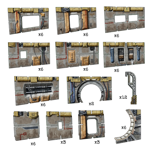 Frontier Core Set Battle Systems Sci-Fi Terrain (28-35mm, Modular, 329 ...