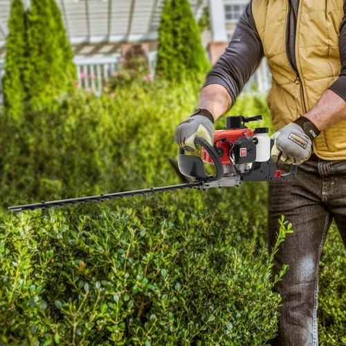 Gas Hedge Trimmer 22.5cc 2 Stroke Gas Powered Dual Sided Hedge Trimmer ...
