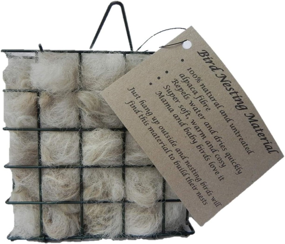 Natural Wool Bird Nesting Material for Indoor Cages & Aviaries ...