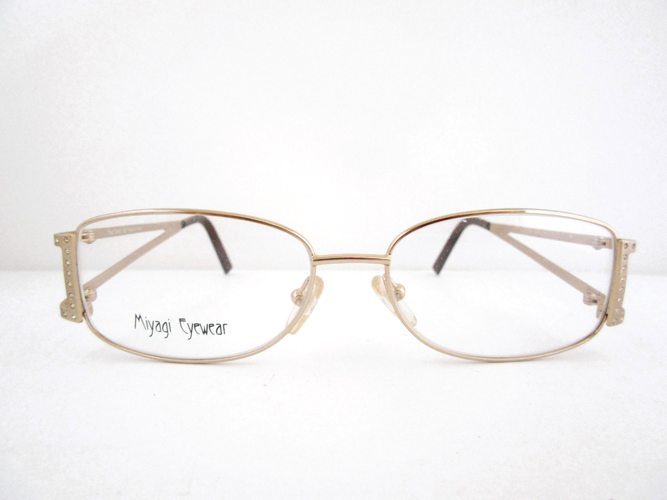 Miyagi Eyewear 1377 Sparkle Gold Women's Eyeglass Frames Vintage Italy ...