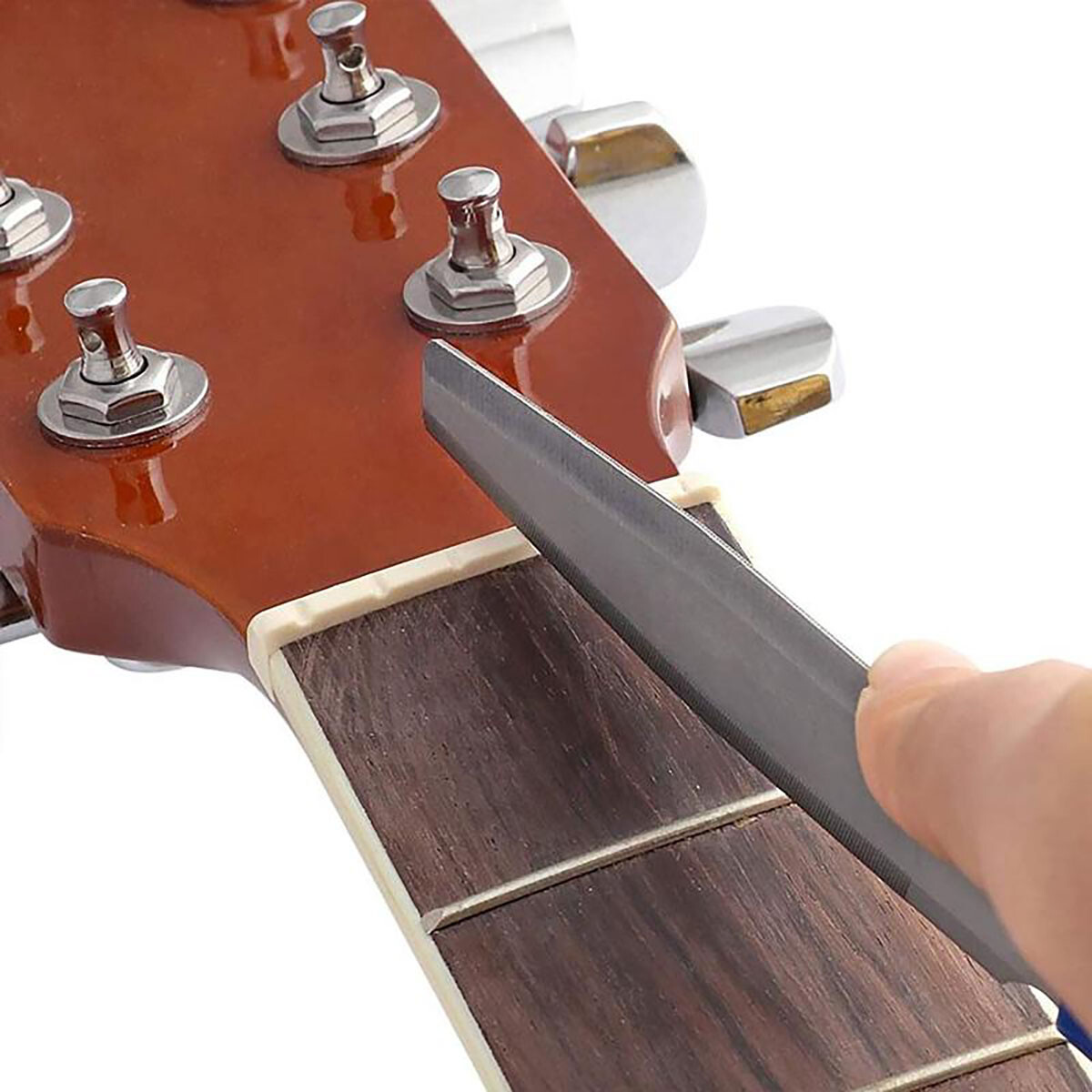 3PC Guitar Gauged Nut Saddle Files Fret Crowning Slot Filing Luthier ...