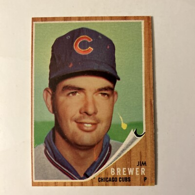 1962 Topps Baseball Jim Brewer Chicago Cubs Card #191 | eBay