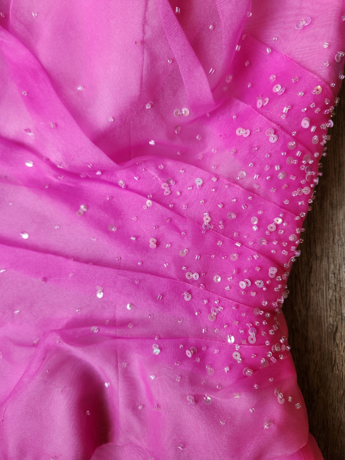 Sz 4 Pink Barbiecore Strapless Maxi Dress Prom - Gem