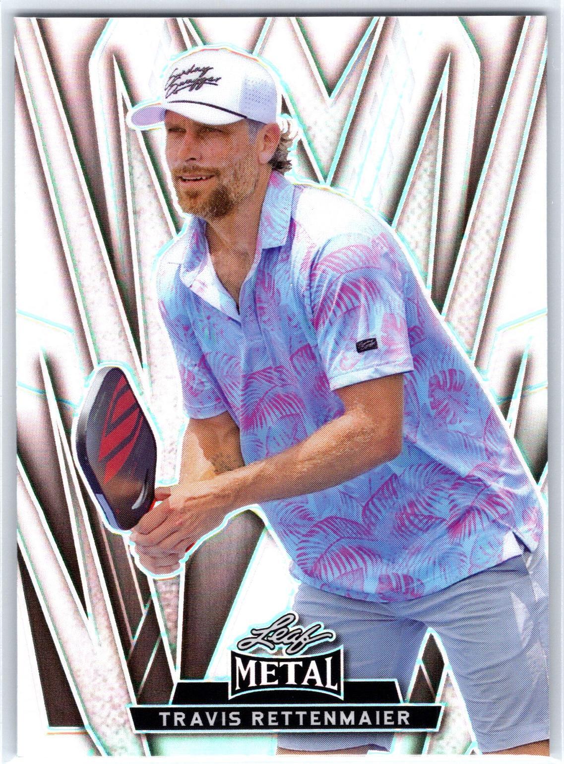2024 Leaf Metal Pickleball - Travis Rettenmaier #33 Silver Prismatic ...