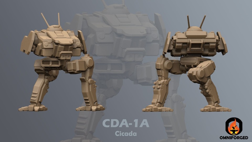 Cicada Mini CDA-1A MWO Mech Miniature Compatible with Battletech | eBay
