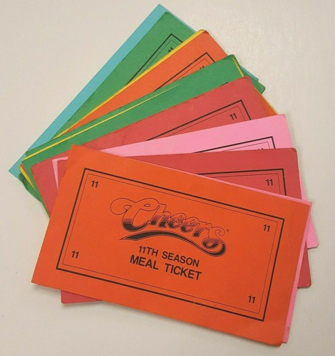 Lot of 13 Cheers Season 11 Meal Ticket Sept 1992 - May 1993 TV Show ...