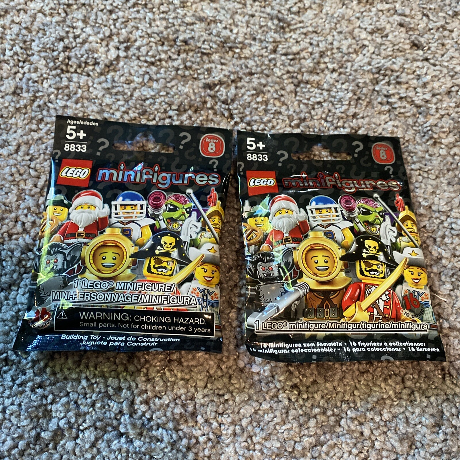 LEGO (#8833) Minifigures Series 8 Mystery Pack FACTORY SEALED 2012 NEW ...