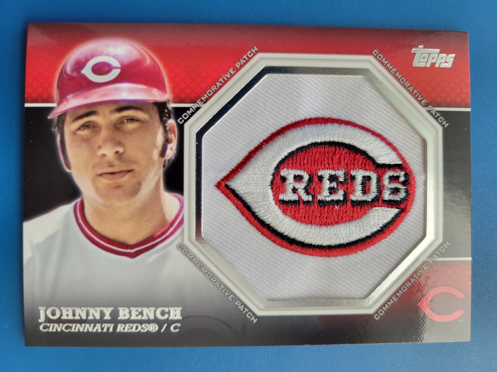 2013 Topps - Manufactured Commemorative Patch #CP-41 Johnny Bench for ...