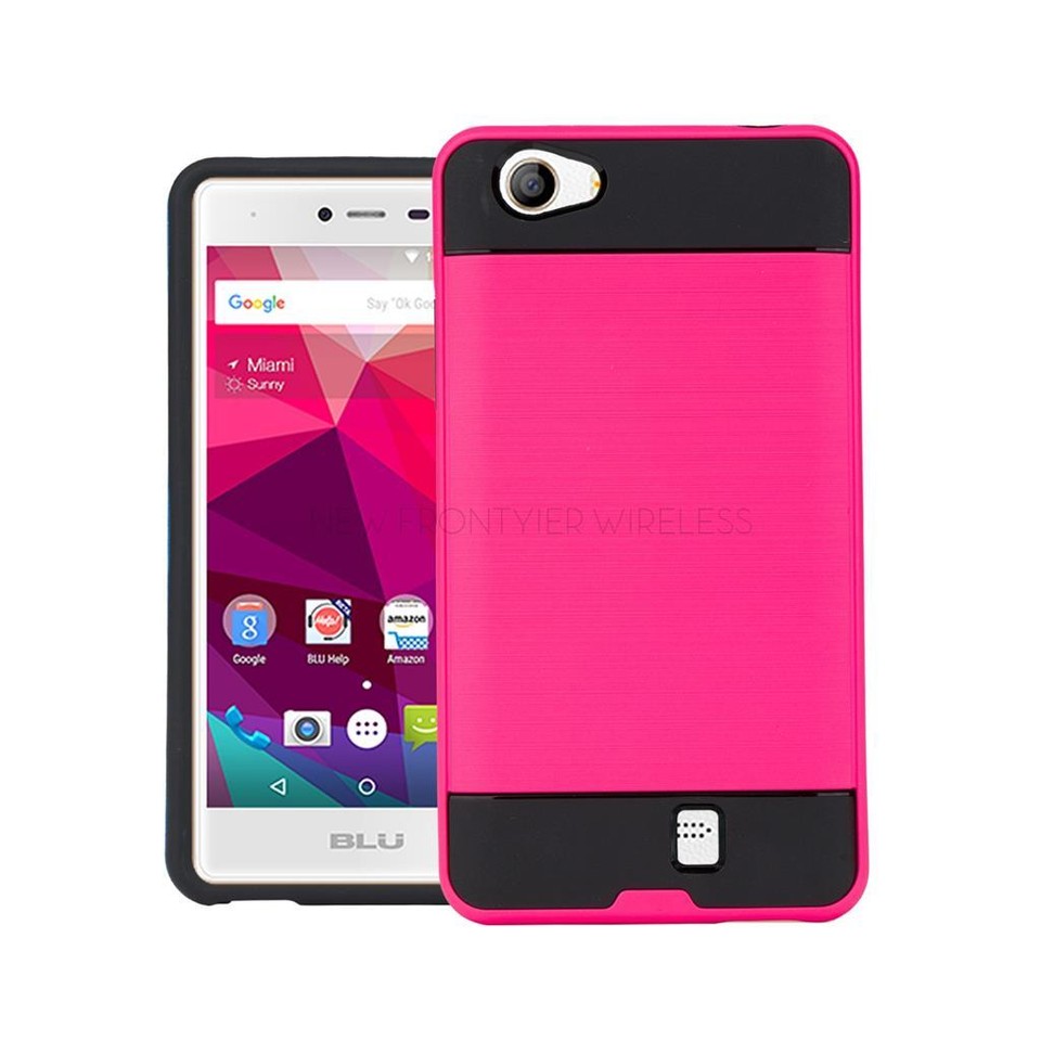 For BLU Neo X (N070U) Tough Hybrid Soft TPU Dual Layer Case Cover ...