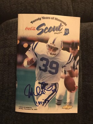 Mike Prior Signed Indianapolis Colts Scout Program Magazine Autographed ...