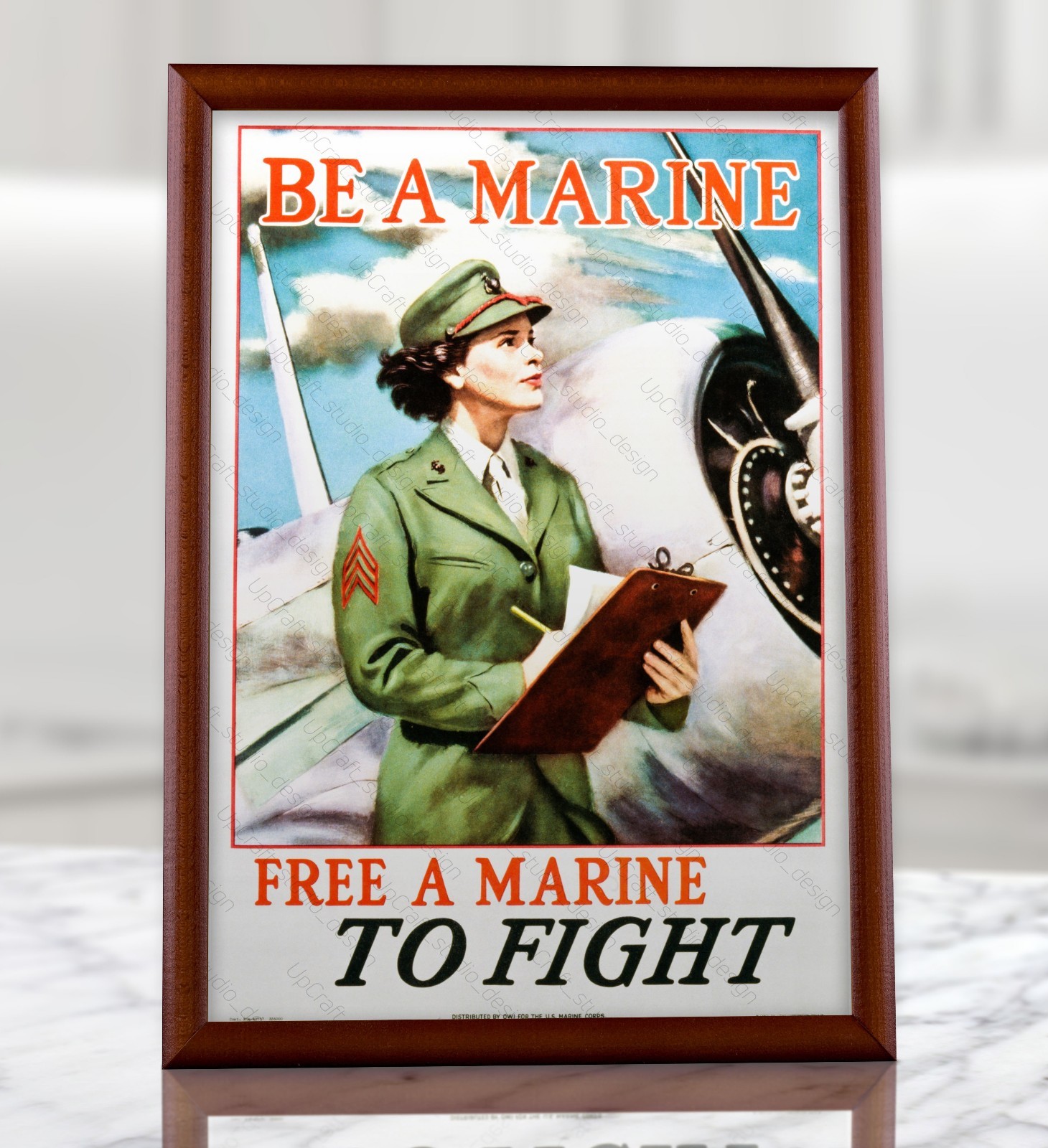 WW2 American Propaganda Poster - US Marine Corps, Recruiting Poster ...