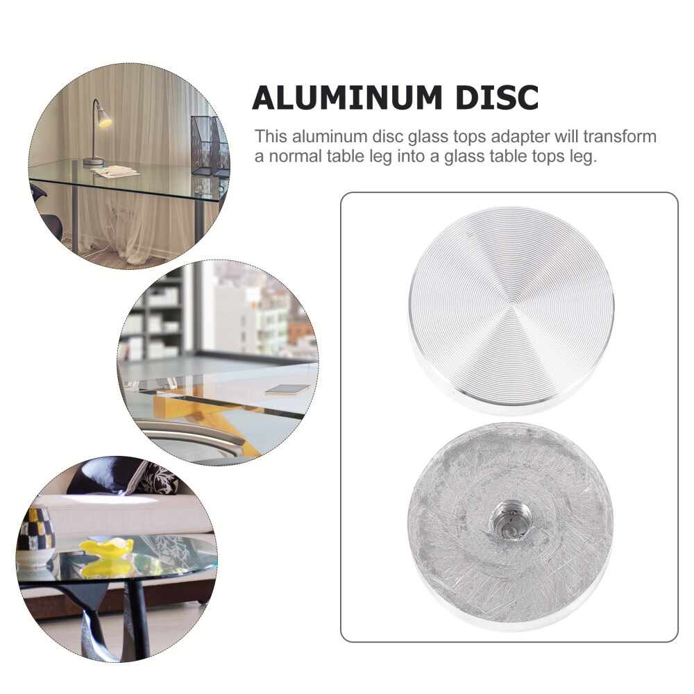 6 Pcs Aluminum Circle Disc Discs Thick Silver End Table Round The | eBay