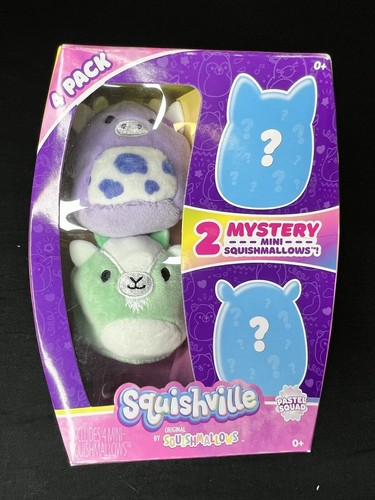 Squishville Pastel Squad 4 pack of 2" Squishmallow Figures BNIB Bubba ...