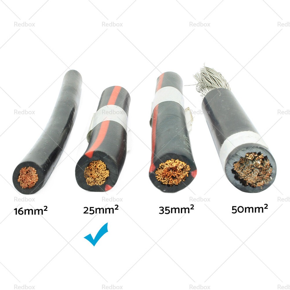 50cm 12V Battery joiner Connector Lead DC Wire 100 Amp Cable & lugs Red ...