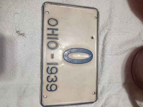 Rare 1939 Ohio Sample License Plate | eBay