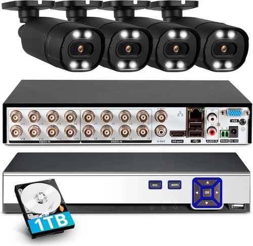 16CH/8CH/4CH H.265+ 5MP Lite DVR 1080P Outdoor CCTV Home Security ...