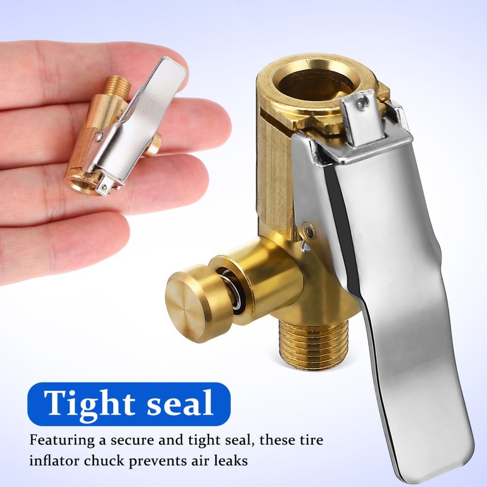 2 Pcs Tire Inflator Quick Connect Adapter Lock Inflate Air Chuck | eBay ...