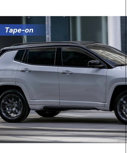 Smoke Tinted Window Visors Deflectors Rain Guards for Jeep Compass 2017 ...