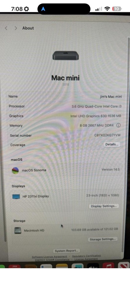 Apple Mac mini 2018 | 3.6GHz Quad-Core i3 | 8GB RAM | 128GB SSD | macOS ...