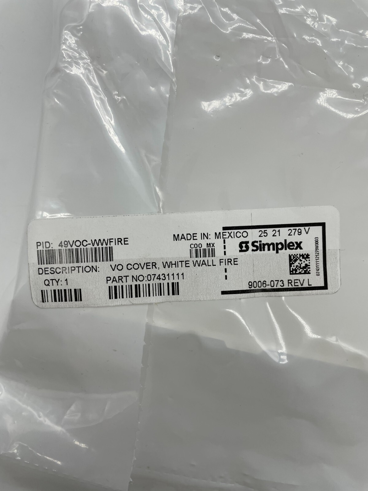 Simplex 49VOC-WWFIRE | WHITE HORN STROBE WHITE COVER | Same () for sale ...