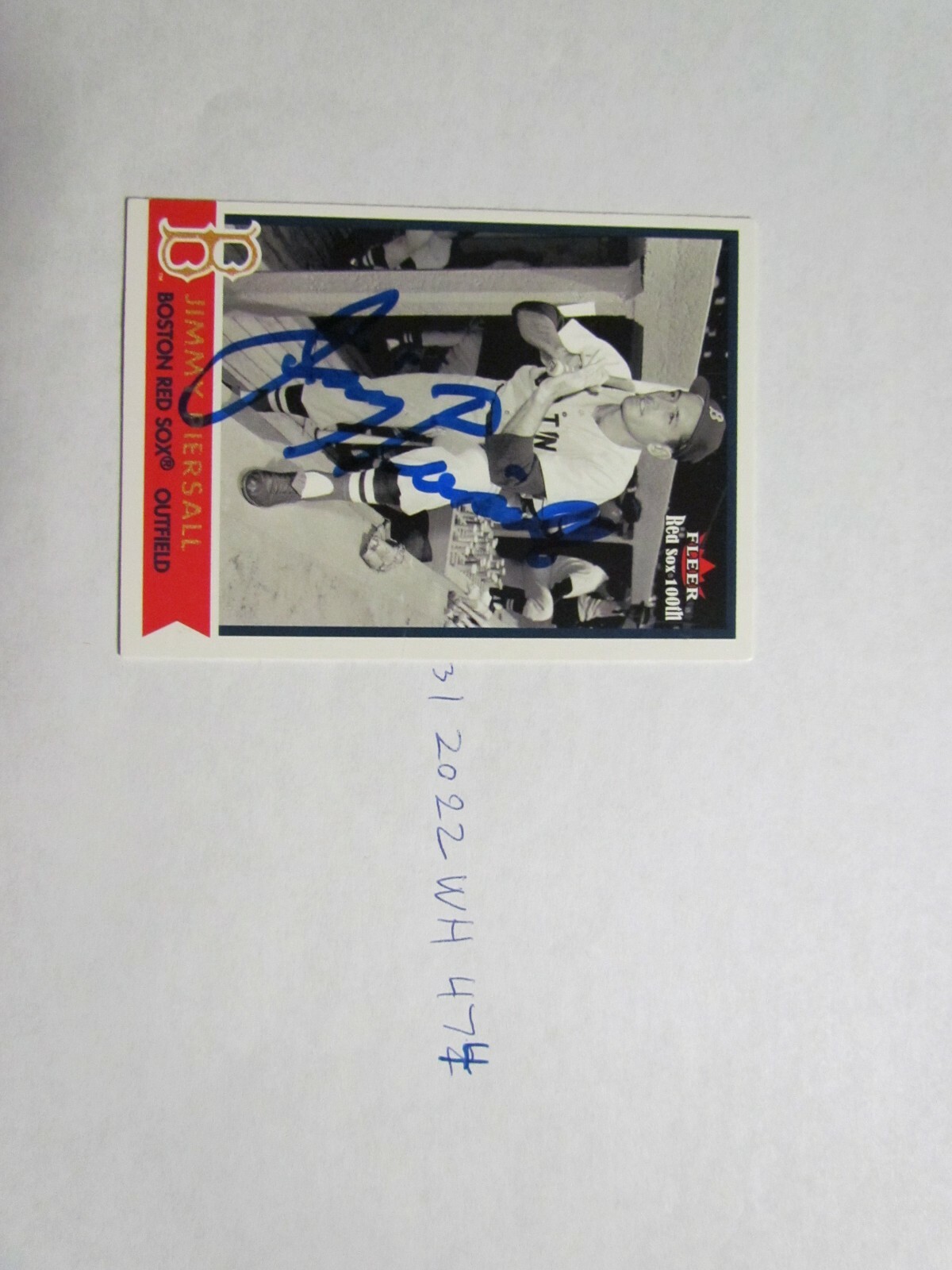 Jimmy Piersall Autographed Memorabilia | Signed Photo, Jersey ...