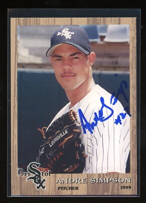 1999 Bristol White Sox ANDRE SIMPSON Signed Card autograph AUTO RC | eBay