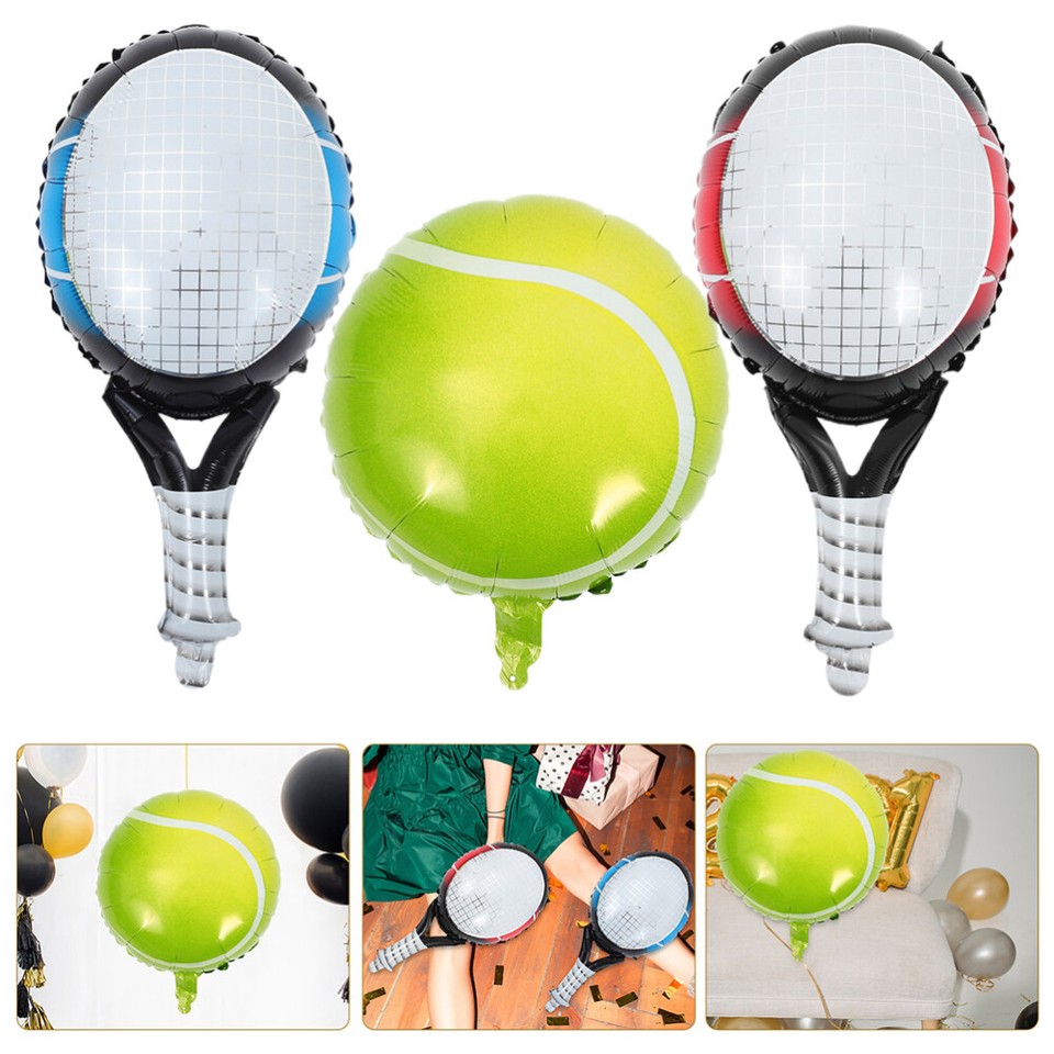 Tennis Racket Balloon Happy Birthday Party Supplies Fly Air Balloons ...
