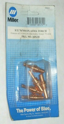 Genuine Miller 169218 Plasma Cutting Gouging Electrodes 70 Amp Ice 70 ...