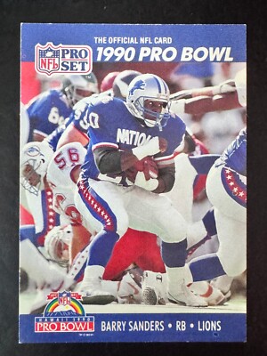 1990 Pro Set Barry Sanders Pro Bowl Card #413 Lions RB – Premium ...