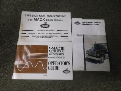 2000-2002 Mack Truck RD690SX RD890S RD890SX R-Series Owner Operator ...