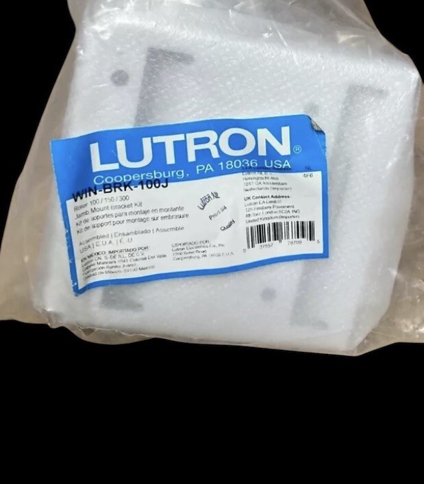 LUTRON WIN-BRK-100J - Jamb Bracket Kit for Motorized Roller Shades 100 ...