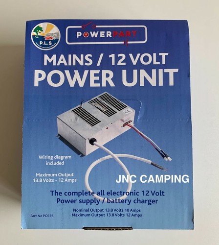 Caravan Motorhome Mains 12v volt Power Supply & Battery Charger 10A ...